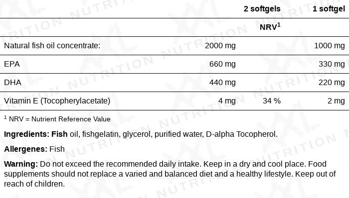 Omega 3 Ultra Pure - Rich in EPA and DHA with added Vit E